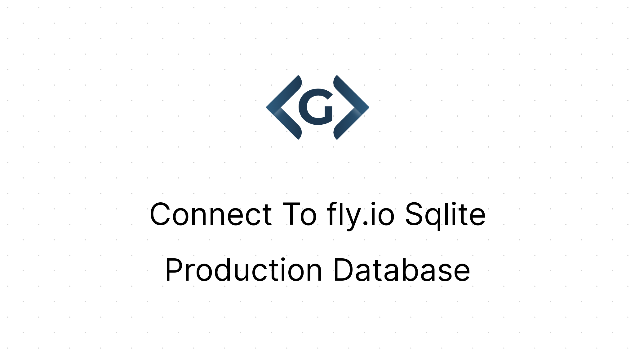 Connect To fly.io Sqlite Production Database | CodeGregg: Minneapolis ... Connect To fly.io Sqlite Production Database | CodeGregg: Minneapolis ...